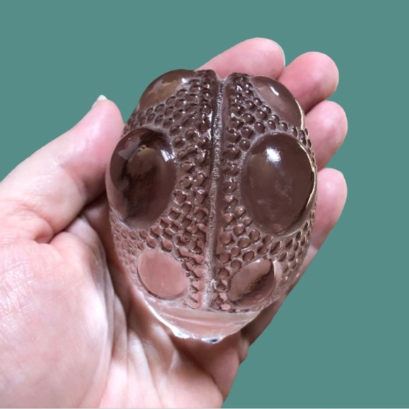 Vintage | Accents | Moving Salecute Vintage Crystalheavy Glass Ladybug ...